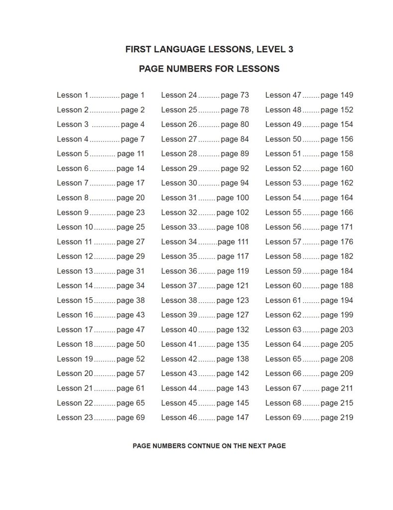 First Language Lessons Level 3, Workbook - Well-Trained Mind