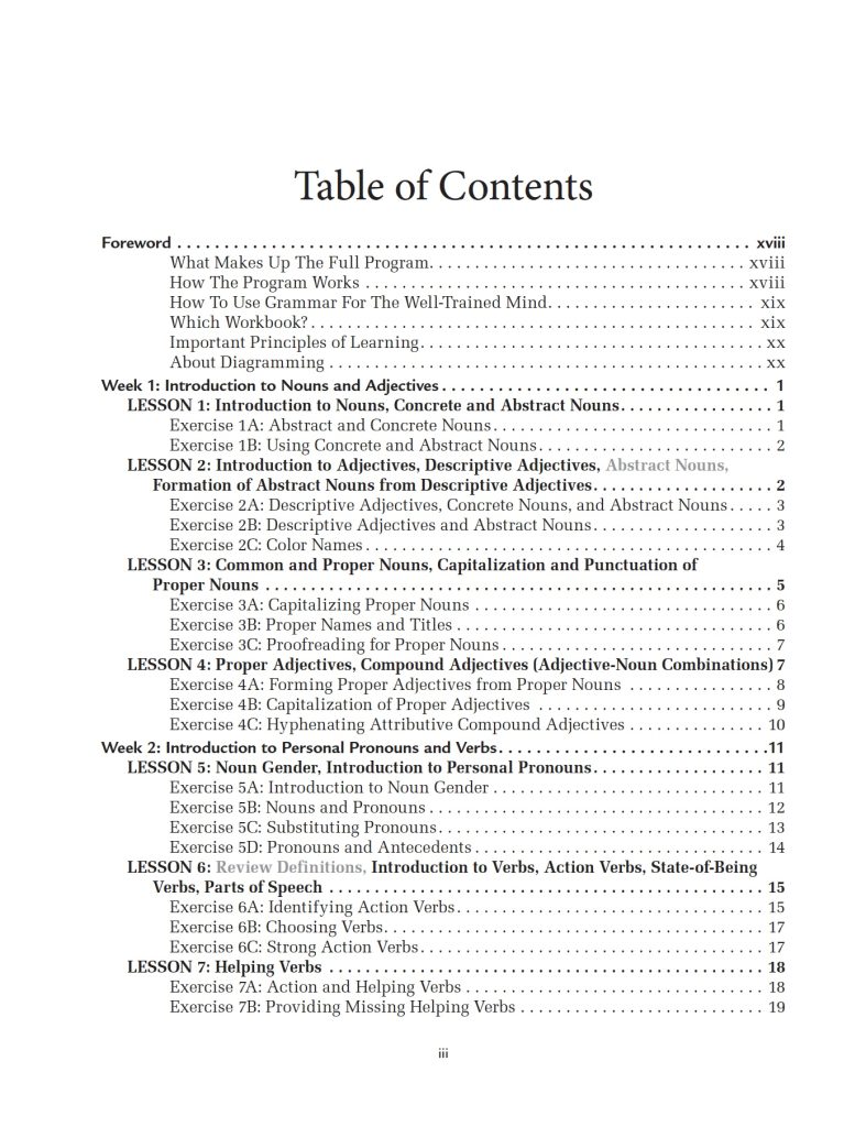 Grammar for the Well-Trained Mind Yellow Workbook - Well-Trained Mind